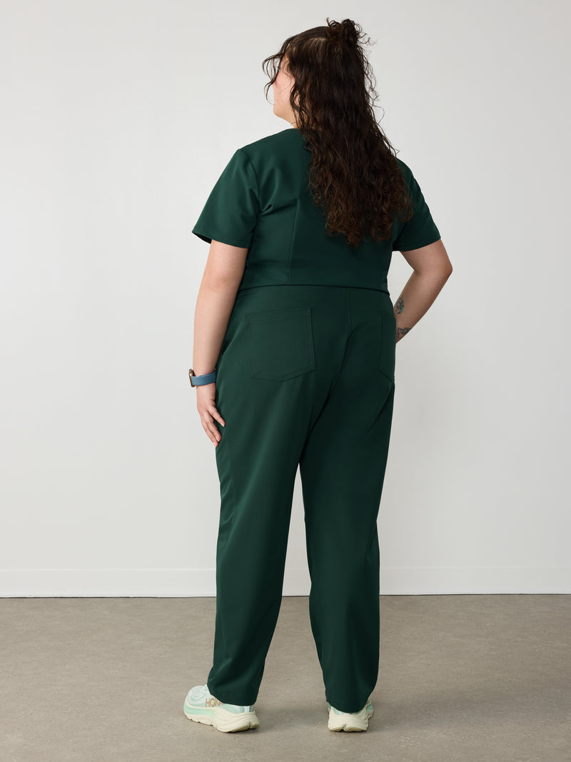 JULIETA RE-GARDE™ - FOREST GREEN - Straight Cut Scrub Pants - SILVADUR USA