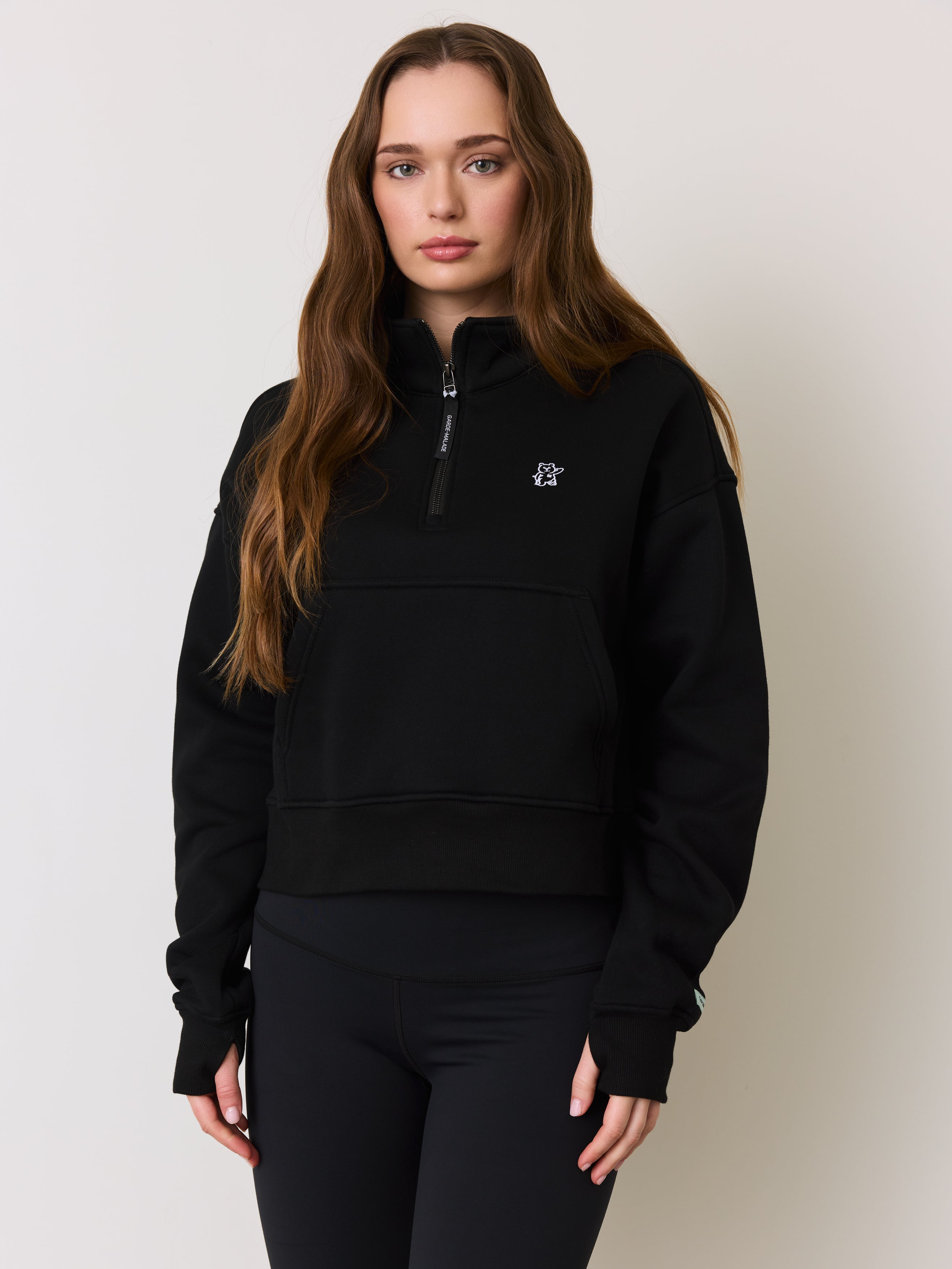 Half Zip Vest - Black USA